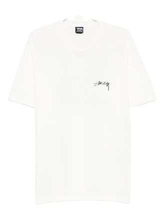 St&uuml;ssy T-Shirt mit Logo-Print - Nude