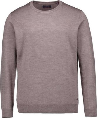 Ragman Herren Pullover beige Merinowolle unifarben