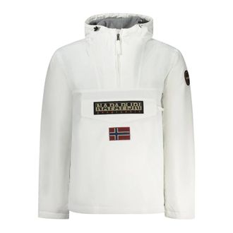 Napapijri Homme, Vestes, Blanc, Taille: XL Veste Blanche Rainforest avec Capuche