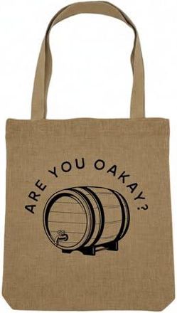 Fabulous Sac Shopping Tote Bag Aspect Lin - Are you Oakay? Wine Humor Wordplay - Sac de Courses Toile Epaisse 360g Beige Naturel Cabas Port&eacute; Epaule Solide Impr