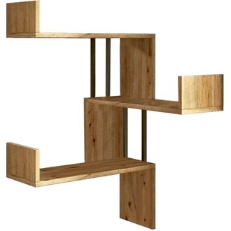 Hanah Home &Eacute;tag&egrave;re murale en bois VG17 - 60 x 60 x 109 cm - Pin atlantique