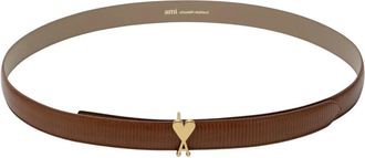 Ami Ceinture &agrave; boucle De Coeur 25mm - Homme - Accessoires - Brun - Taille: 85 CM