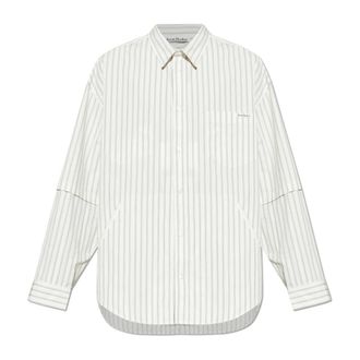 Acne Studios Homme, Chemises, Blanc, Taille: XL Double Sleeve Button-up