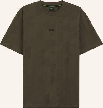 HUGO BOSS T-Shirt Ts_Network Jq Regular Fit gruen