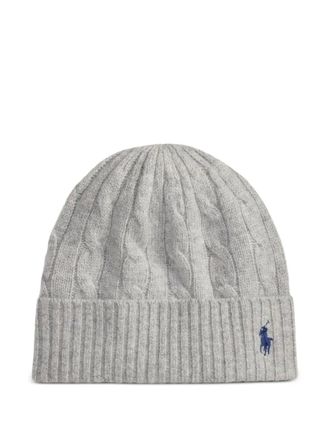 Polo Ralph Lauren bonnet en maille torsadée - Gris