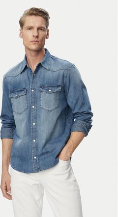 Tommy Jeans Jeanshemd Western DM0DM23661 Blau Regular Fit