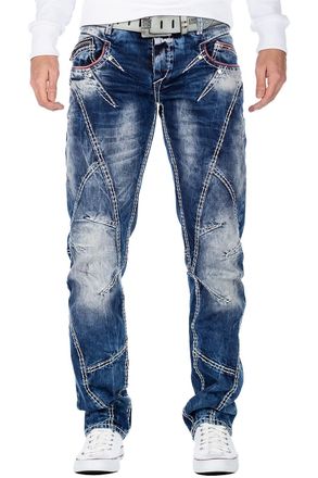 Cipo & Baxx Herren Jeans Hose CD563-bans Blau W32/L32