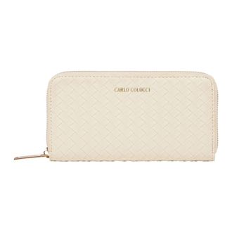 Carlo Colucci Geflochtene Stil Geldb&ouml;rse - - Accessories - Damen - Beige - ONE SIZE