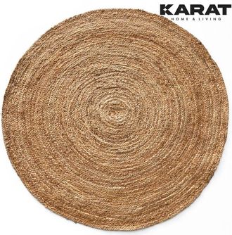 Floordirekt Tapis de jute Surat Rond Tiss&eacute; &agrave; la main En fibres naturelles 200 x 200 cm