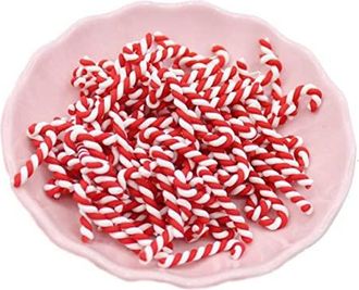 Exceart Lot de 20 d&eacute;corations de No&euml;l en Perles Canne &agrave; Sucre dorge Miniature - D&eacute;coration t&eacute;l&eacute;phone Portable