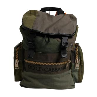 Dolce & Gabbana Camouflage Canvas Rucksack - - Bags - Herren - Gr&uuml;n - ONE SIZE