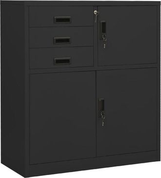 vidaXL B&uuml;roschrank Anthrazit 90x40x102 cm Stahl - Vidaxl