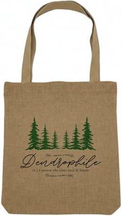 Fabulous Sac Shopping Tote Bag Aspect Lin - Dendrophile Nature Tree Forest Bohemian Love - Sac de Courses Toile Epaisse 360g Beige Naturel Cabas Port&eacute; Epaule S