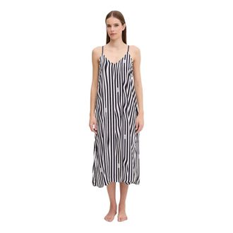 DKNY Dkny - Robe de nuit en satin - Femme - Robes - Bleu - Taille: 38 FR