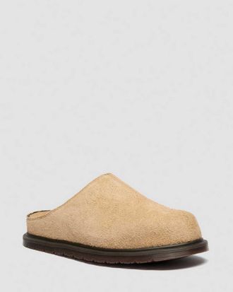Dr. Martens San Hairy Wildleder Mules in Br&auml;unen, Gr&ouml;&szlig;e: 36