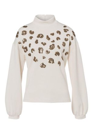 Tuzzi Nero T-Shirt mit Paillettenbesatz