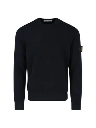 Stone Island Logo Wool Blend Sweater