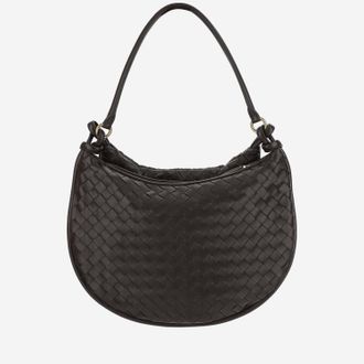 Bottega Veneta Womens Large Gemelli Bag Brown Lambskin Shoulder