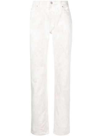 Maison Margiela jean slim à effet délavé - Blanc