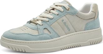 s.Oliver Damen Sneaker flach mit Schnürsenkeln Low Top, Blau (Light Blue Com), 39 EU