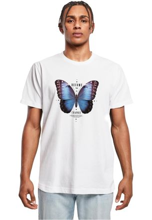 Mister Tee Herren Become The Change Butterfly Tee White, XXL