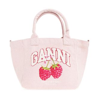 Ganni Shopper Logo Bag - - Bags - Damen - Rosa - ONE SIZE