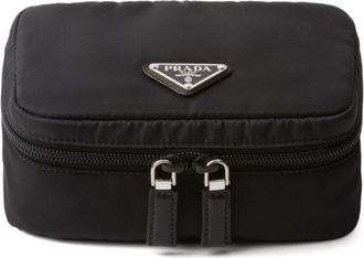 Prada Kleine Re-Nylon Clutch mit Reißverschluss - Schwarz