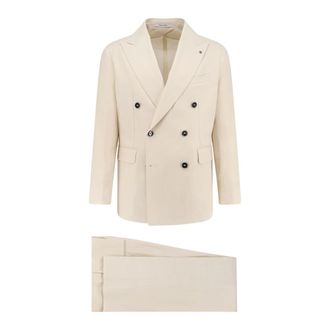 Tagliatore Homme, Costumes, Beige, Taille: L Blazer crois&eacute;