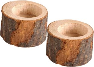 Cabilock Teelichthalter Kerzenständer-Set Aus Holz Dekorativer Kerzenhalter Für Zuhause Gefertigt Für Schlafzimmer Wohnzimmer Und Büro