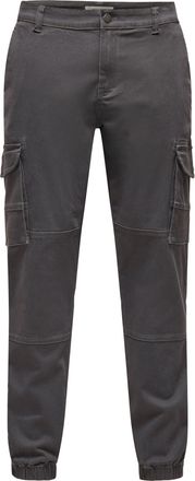 Only & Sons Herren ONSCARTER Life Cargo Cuff 0013 Pant NOOS Cargohose 22028434,Grey Pinstripe,30W / 30L