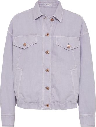 Brunello Cucinelli Jacke mit Knopfleiste - Violett