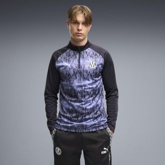 Puma Olympique de Marseille Aufw&auml;rmoberteil mit Rei&szlig;verschluss bis zum Hals Herren, Accessoires, Blau, XXL