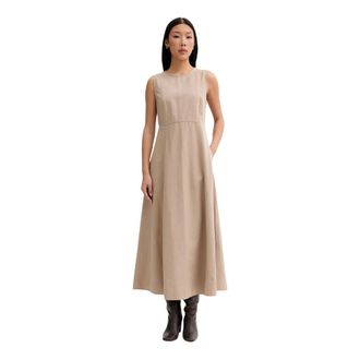 Marc O'Polo Ausgestelltes Kleid mit Leinenmischung - - Dresses - Damen - Beige - XS
