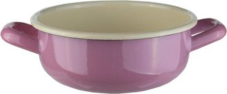 Riess 0443-006, Bauernschüssel 14, CLASSIC - BUNT/PASTELL, Farbe Rosa, Durchmesser 14 cm, Höhe 6.4 cm, Inhalt 0.85 Liter, Emaille, Farmerschüssel, Induktion