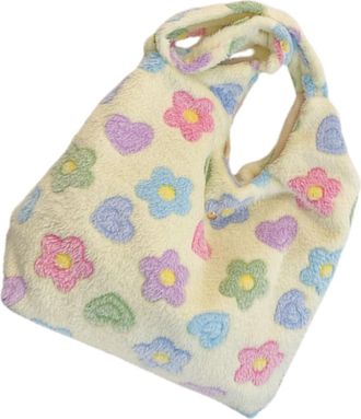 BESPORTBLE Flauschige Tote Bag F&uuml;r Frauen Gro&szlig;e Umh&auml;ngetasche Aus Pl&uuml;sch Mit Amplem Stauraum F&uuml;r Strand Gym Einkaufen Und Reisen Vielseitige S&uuml;&szlig;e Tasche F&uuml;r M&auml;dc