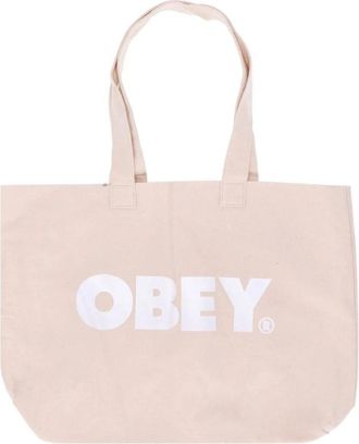 Obey Canvas Tote Tasche Natur/Wei&szlig; - - Bags - Damen - Rosa - ONE SIZE