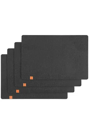 Justinus Bestecke Tischset Life Style, Schwarz, Textil, 45x30 cm, Wohntextilien, Tischw&auml;sche, Tischsets