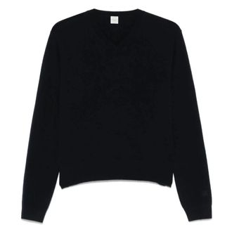 Toteme Schwarzer V-Ausschnitt Pullover Klassischer Stil - - Knitwear - Damen - Schwarzk - M