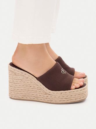 Calvin Klein Espadrilles Calvin Klein Wedge Espad 70 Canvas Mg HW0HW03282 Braun