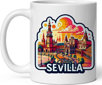 Generic Kaffee Tasse Sevilla, Spanien Trinkbecher Liebhaber Personalisierte Camping-Becher, Für Milch, Büro, Kaffee, 330ml