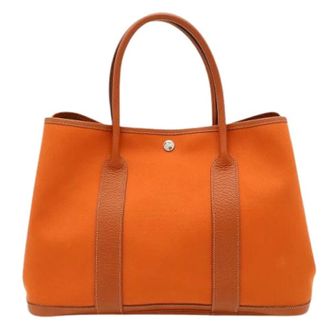 Herm&egrave;s Pre-owned Canvas Tote Bag - - Pre-owned - Damen - Orange - ONE SIZE
