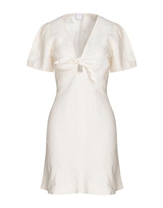 8 by YOOX LINEN S/SLEEVE MINI DRESS