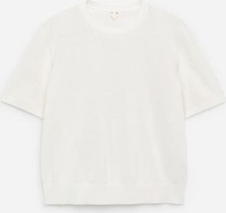 Arket Kurzärmliges Strickoberteil -Weiß