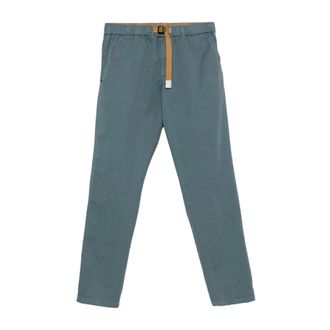 White Sand Schmale Passform Blaue Baumwollhose - - Trousers - Herren - Blau - M