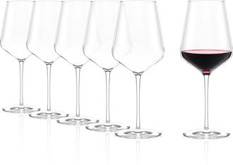 Stölzle Bordeauxgläser Starlight 6er Set 660 ml - Elegante Weingläser ideal für Bordeaux - Rotweingläser aus Kristallglas für maximale Aromaentfaltung - Spülm