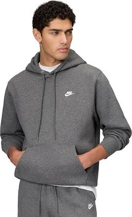 Nike Nike Club Big Brush Pull Over Hoody Sweat &agrave; Capuche, Anthracite chin&eacute;/Gris Fer/(Blanc), XL Homme