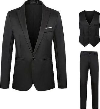 Generico Robes pour homme 2 pi&egrave;ces costume formel de mariage &eacute;l&eacute;gant daffaires blazer + pantalon de couleur unie smoking complet pour homme avec un bouton d&icirc;ne