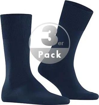 Falke Herren Socken blau Baumwolle unifarben