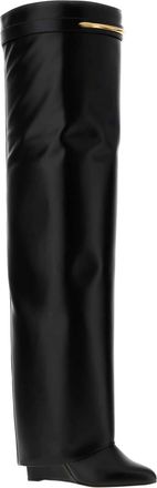Givenchy Knee-High Calf Leather Boot - Black
