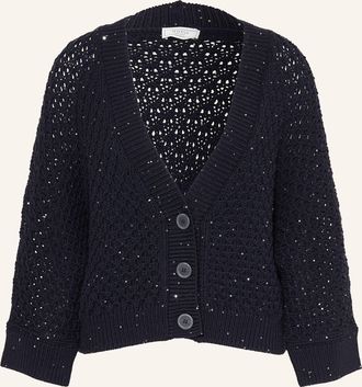 PESERICO Peserico Strickjacke Mit Pailletten Und 3/4-Arm blau